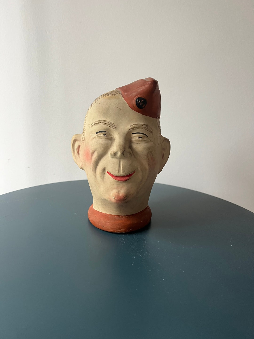 1941 WWII "elmer the Doughboy" Chia Head Clay Vase - Etsy