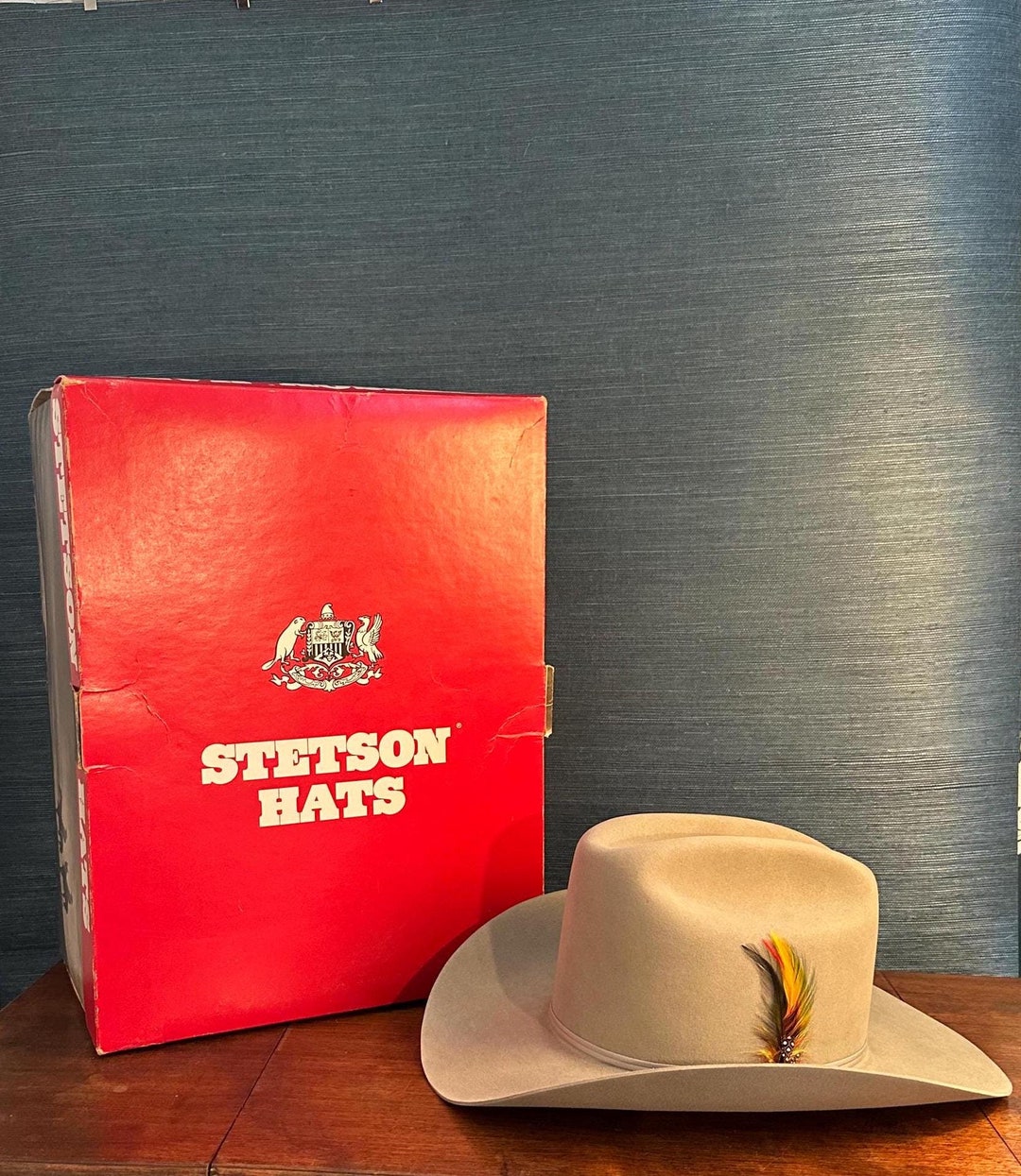 Vintage John B. Stetson Cream Colored 4x Beaver Western Hat With ...