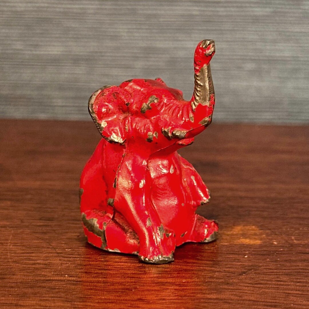 Small Vintage Cast Iron Elephant Advertising Figure Made by Louis ...