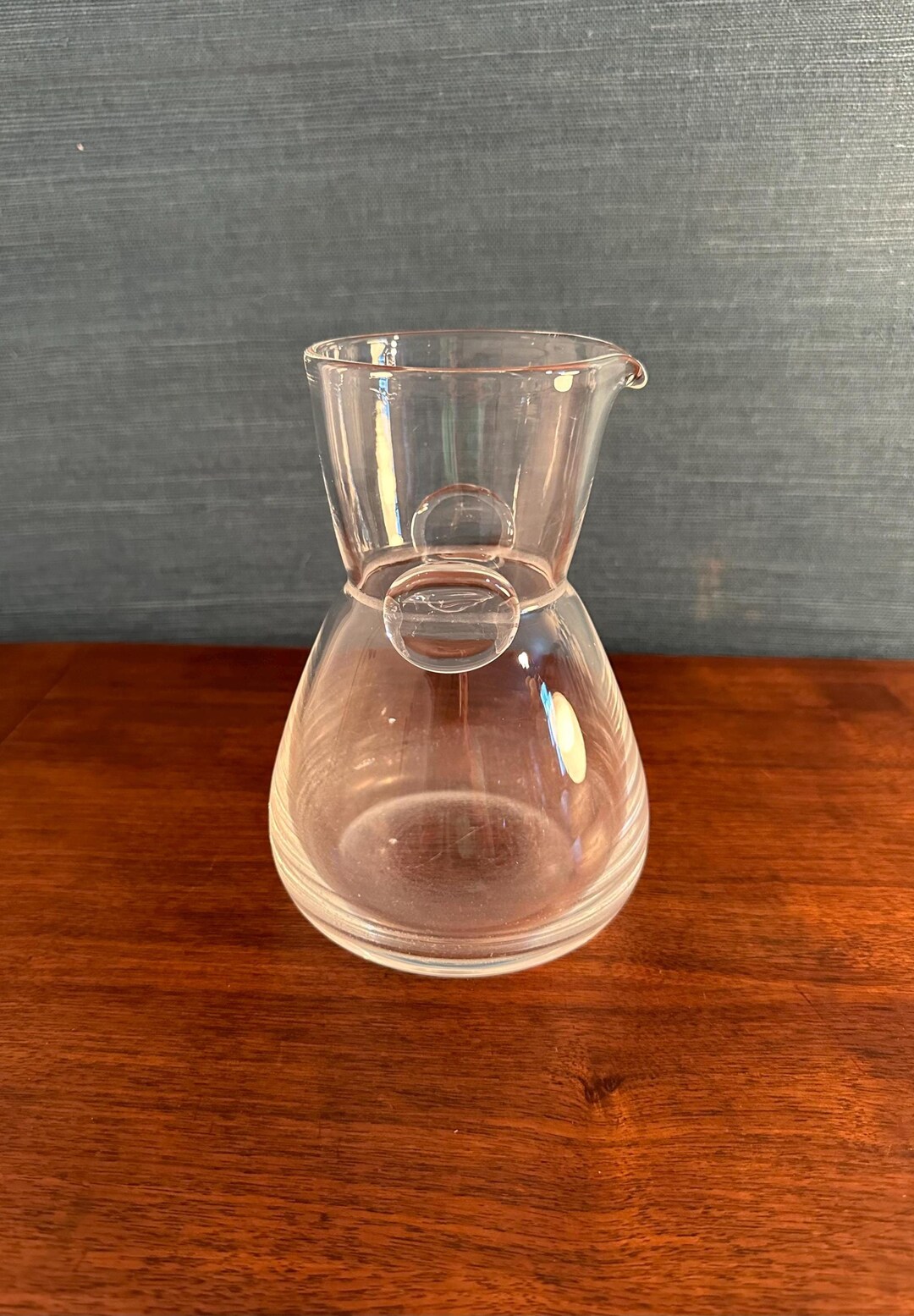 Vintage Signed Steuben Glass Thumbprint Water Pitcher / Carafe - Etsy