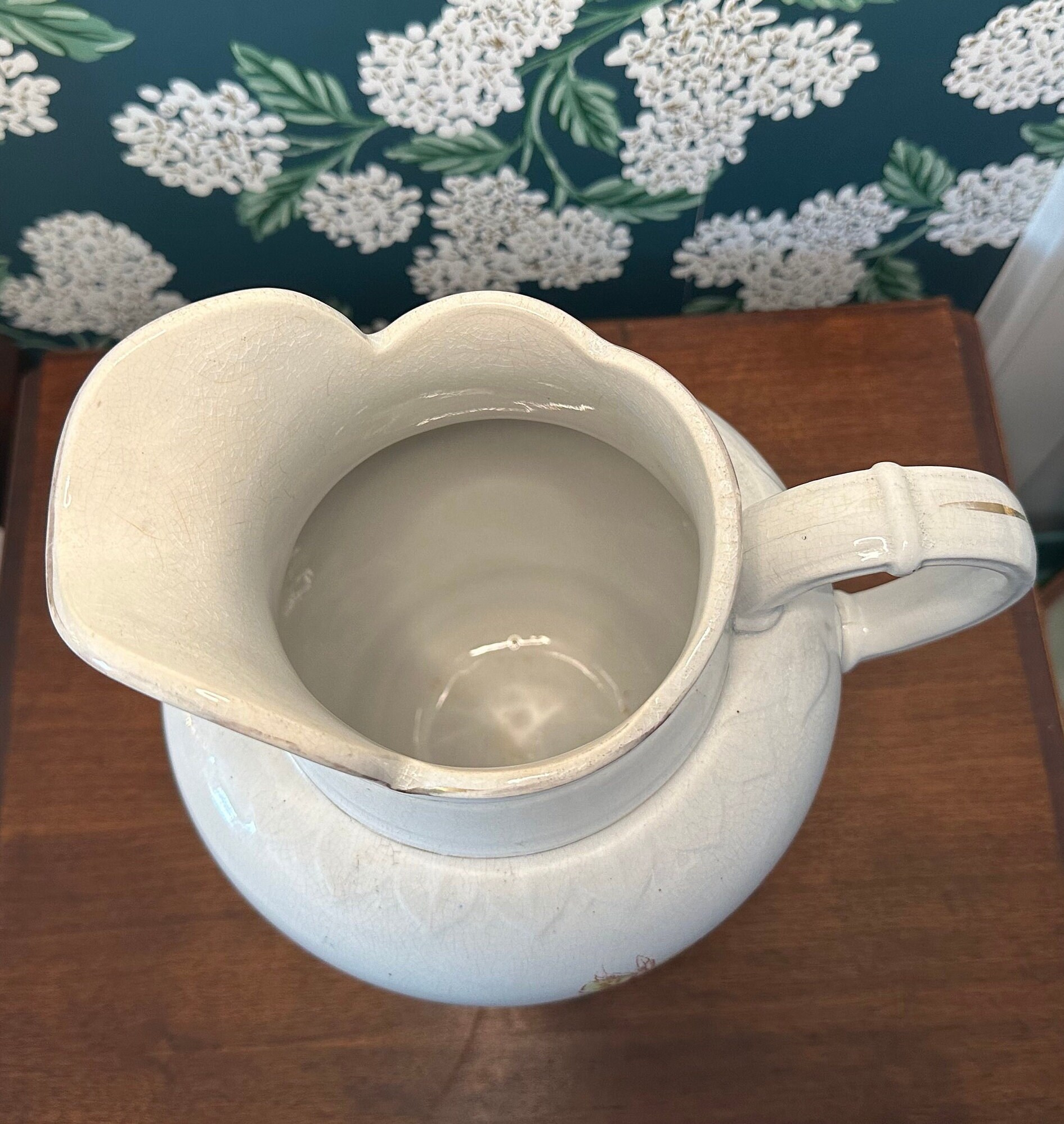 Antique Victorian Ironstone Water Pitcher by Findlay - Etsy
