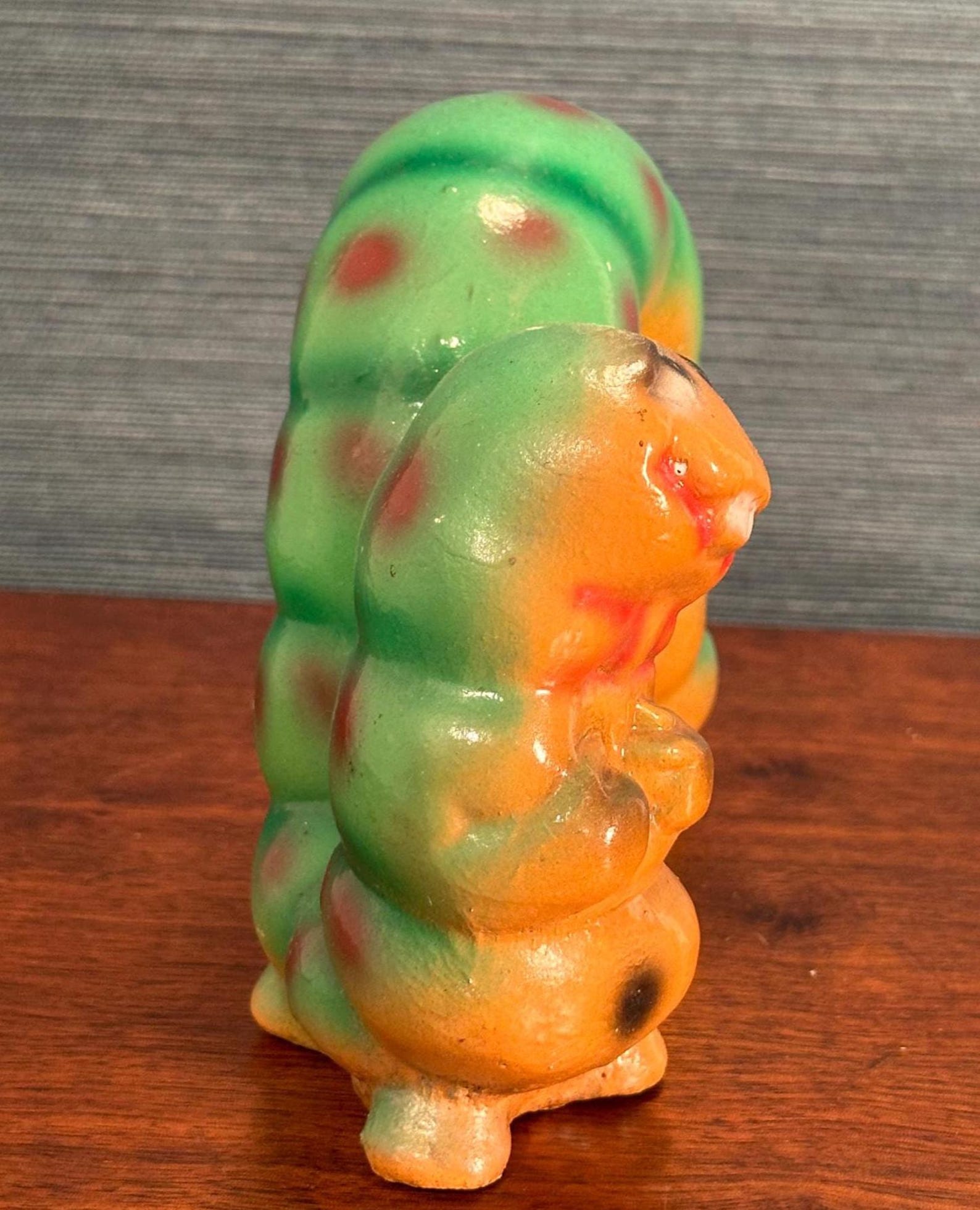 Vintage Hand Painted Cement Inch Worm / Caterpillar Lawn / Garden ...