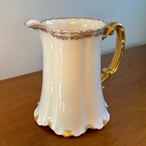 Hand Painted Haviland Limoges Water Pitcher, 24 Karat Gold Trim, C ...