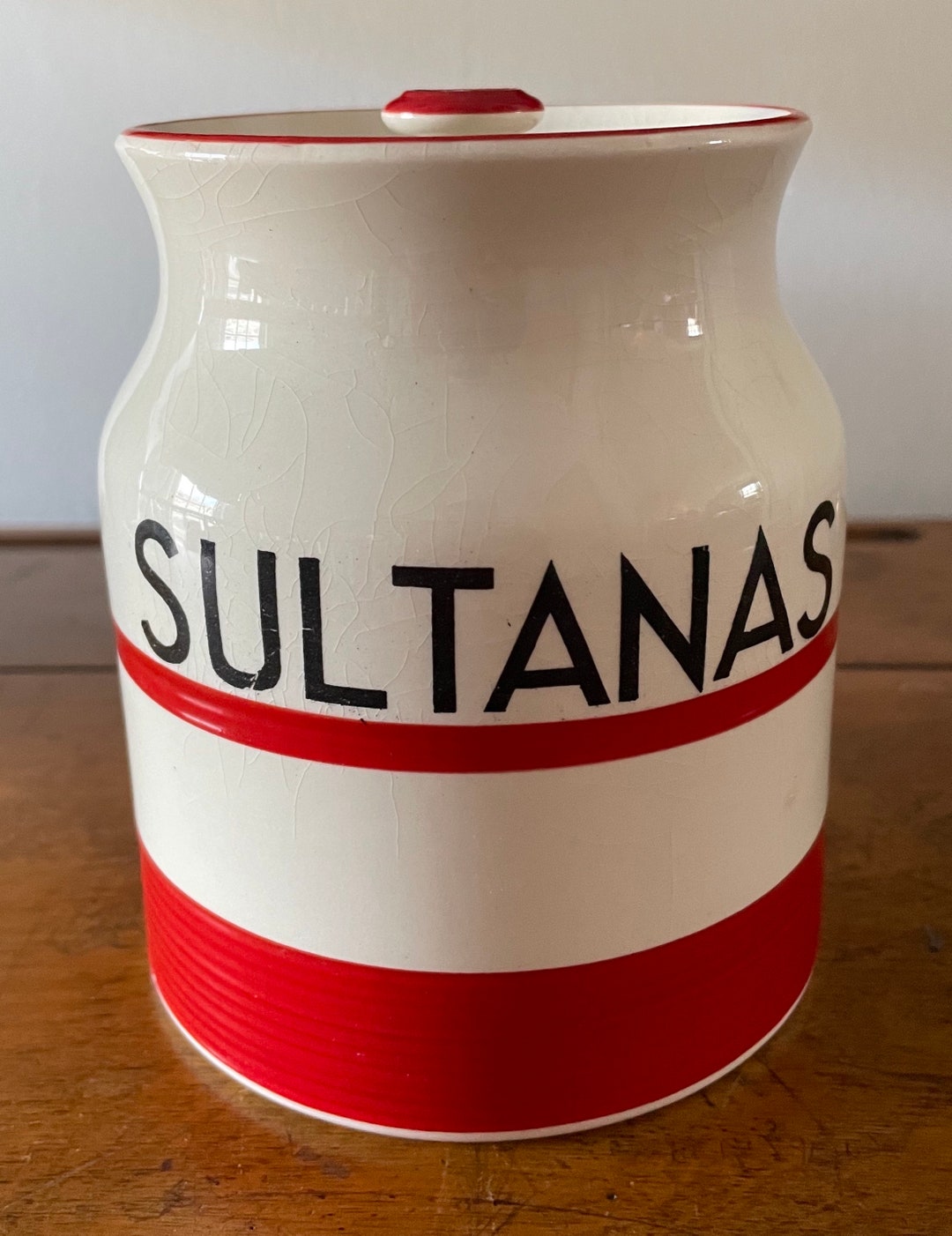 Vintage Sadler Kleen Kitchen "sultana" 1 Pint Storage Jar With Lid - Etsy