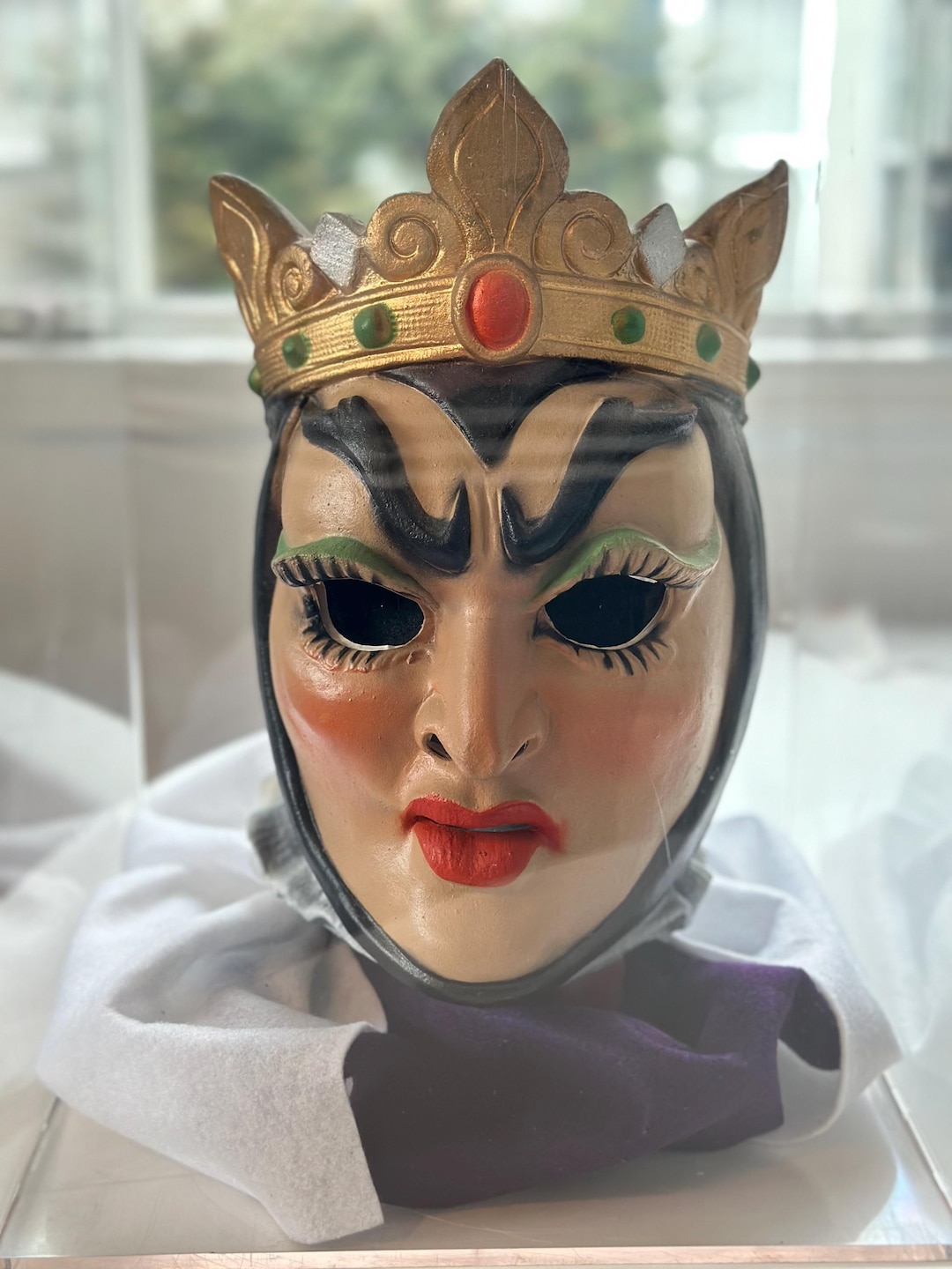 Vintage Snow White Evil Queen Mask From 1981 in Lucite Box Made by ...