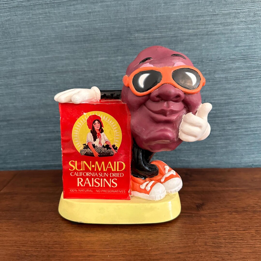 Vintage 1987 Sun Maid California Raisins Rubber Coin Piggy Bank - Etsy