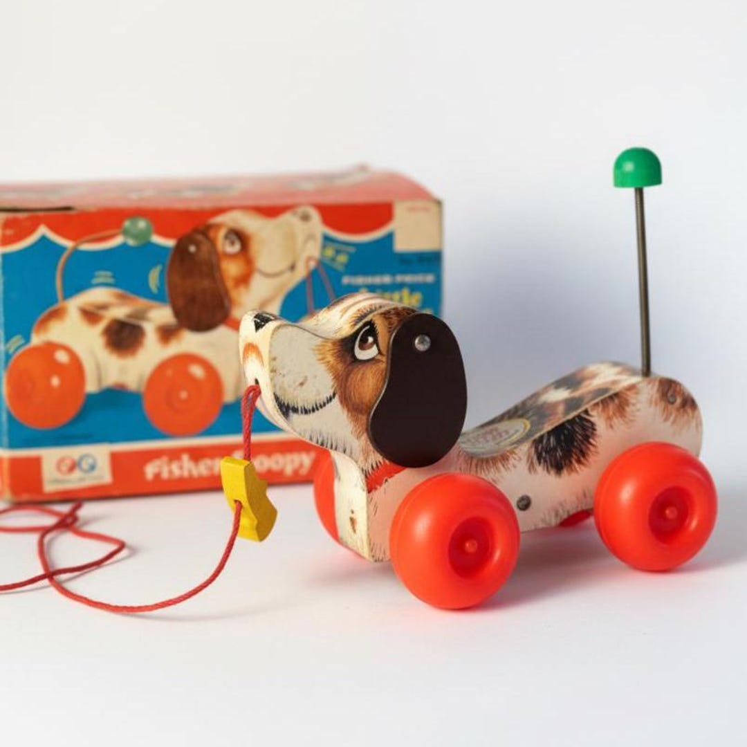 Vintage Fisher-price Little Snoopy Pull Toy, Complete With Original Box ...