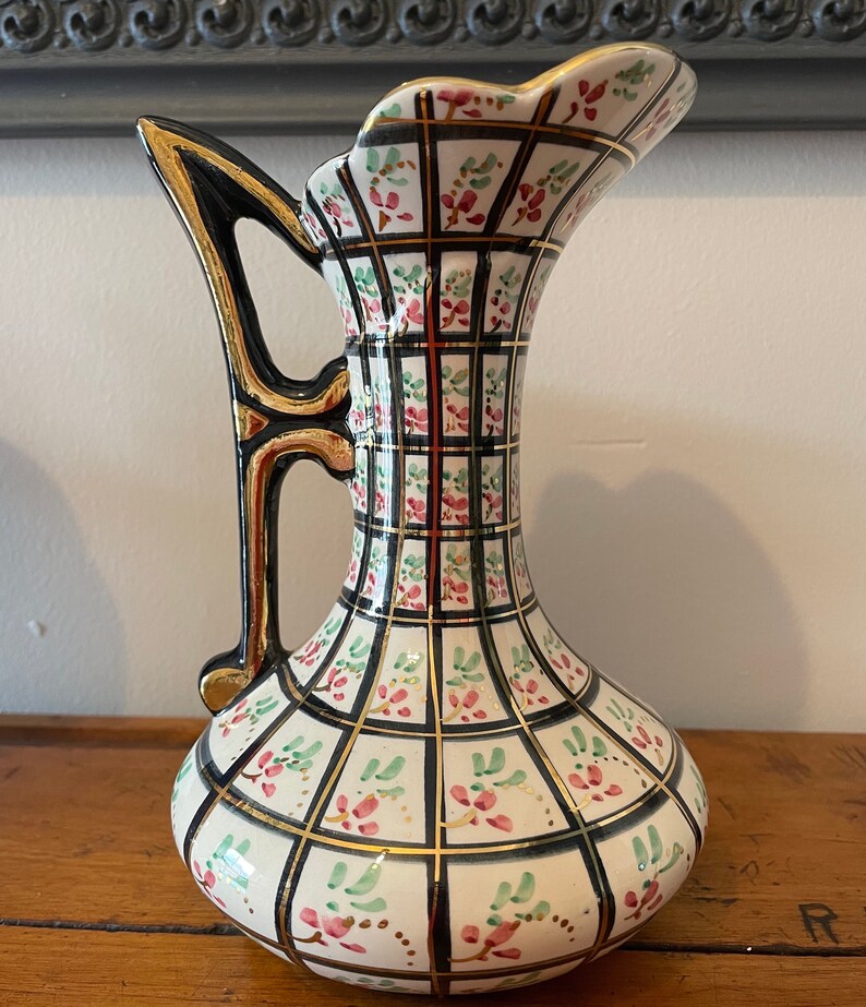 1940s Vintage HUBERT BEQUET Hand-painted Pitcher Ewer Vase - Etsy