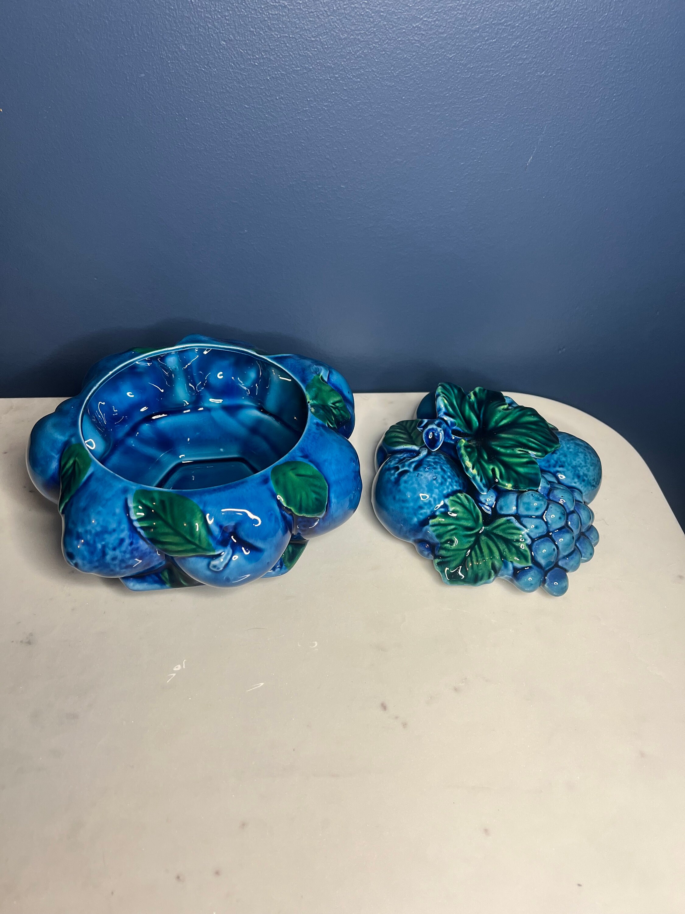 Vintage 60s Inarco Indigo Blue Fruit Canister / Jar #E2375 - Etsy