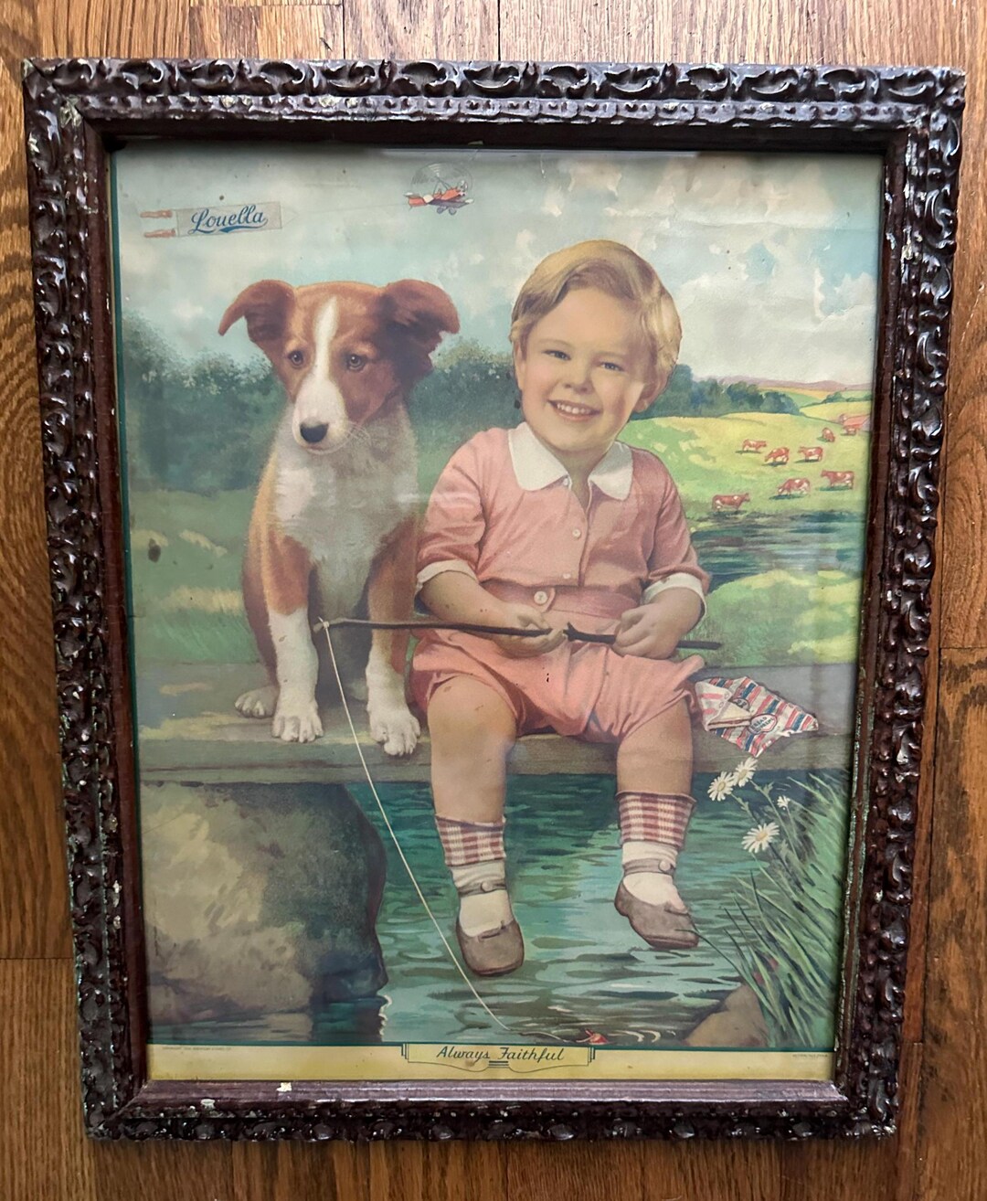 1930s Framed Louella Butter Bread Supreme Vintage Print / Ad 'always ...