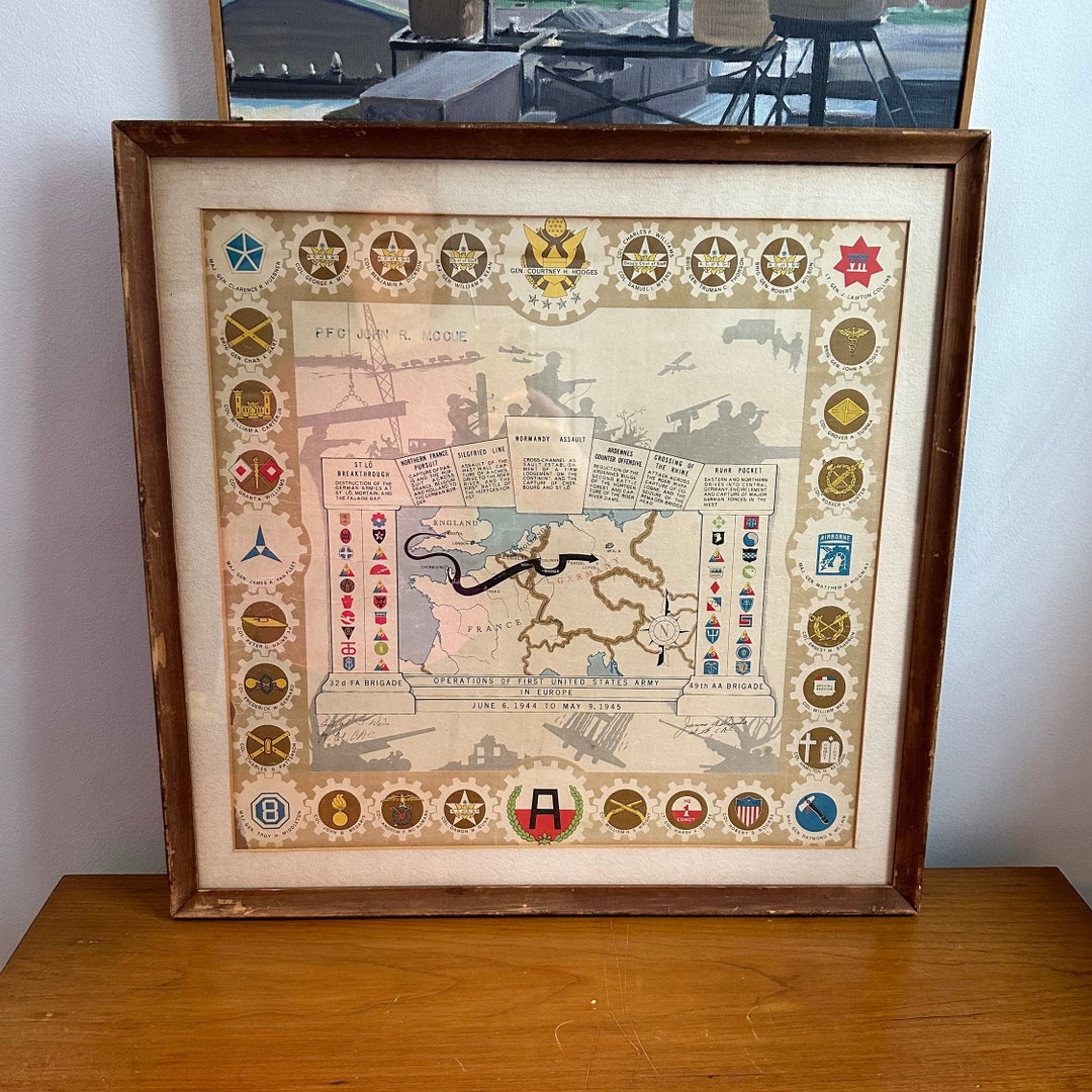 Signed First United States Army Europe Campaign Map: 1944-1945 - Etsy