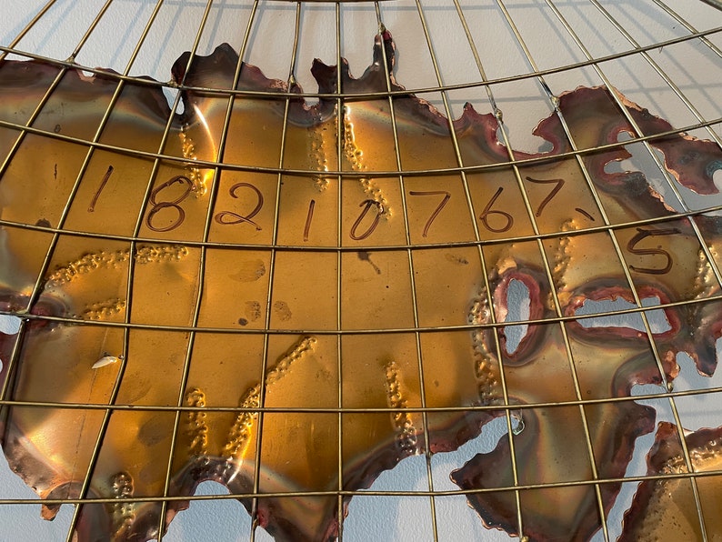 One Half of Curtis Jeré the World Brass Map Sculpture please Read ...