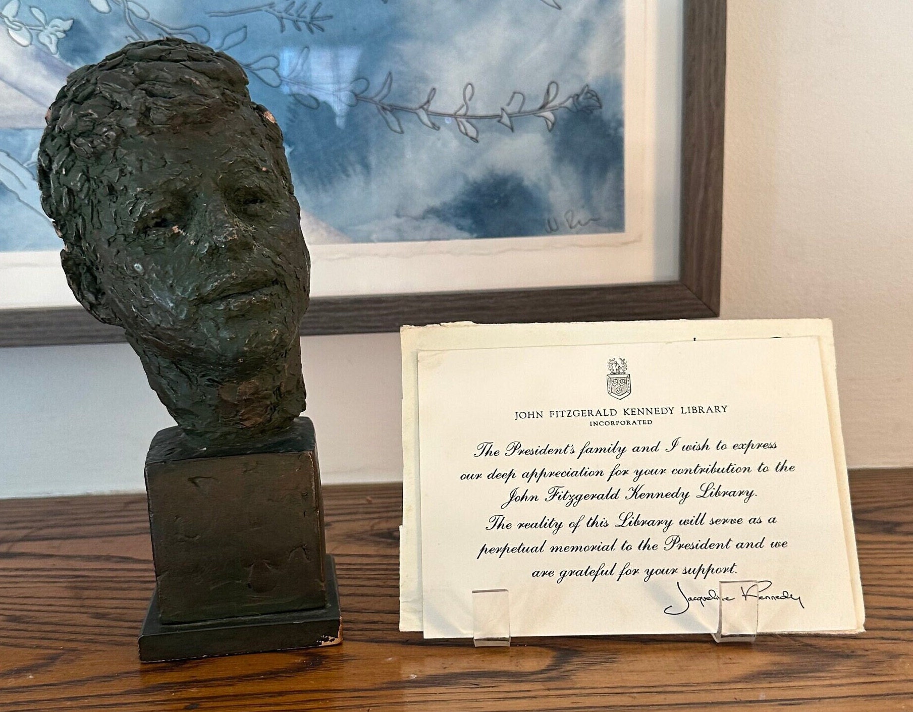 Rare JFK Memorabilia: 1965 Robert Berks Sculpture and a Thank - Etsy