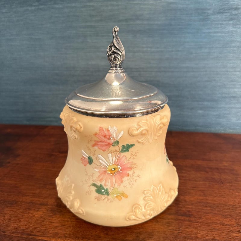 Antique Biscuit Jar - Etsy