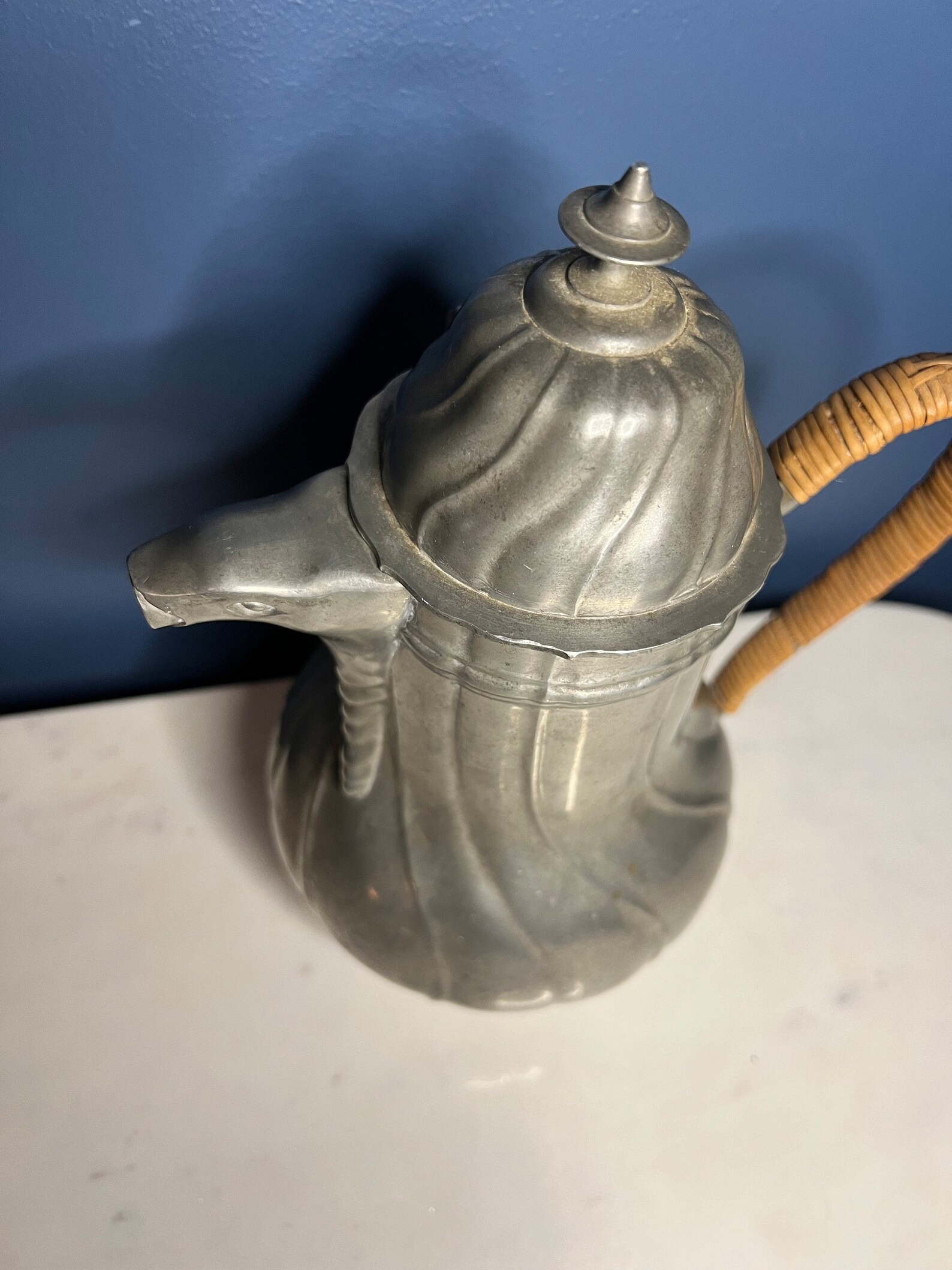 Rare Antique 30s Louis Moriggi Fils Pewter Tea Pot With Animal Spout ...