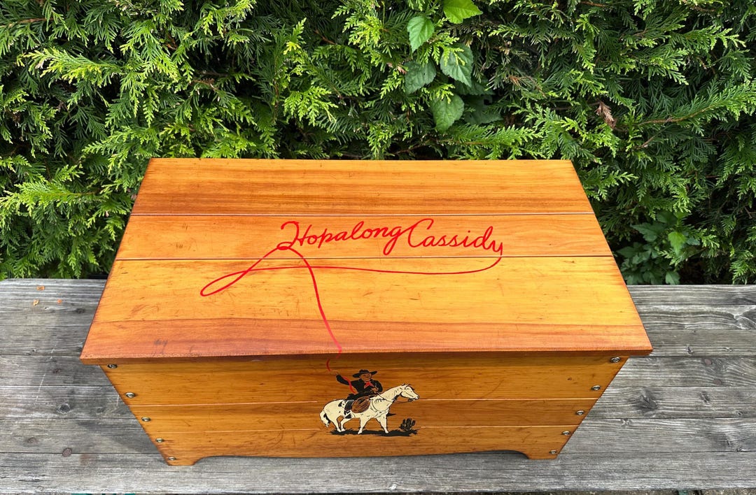 Reserved: Vintage 1950s Hopalong Cassidy Wooded Toy Box - Etsy