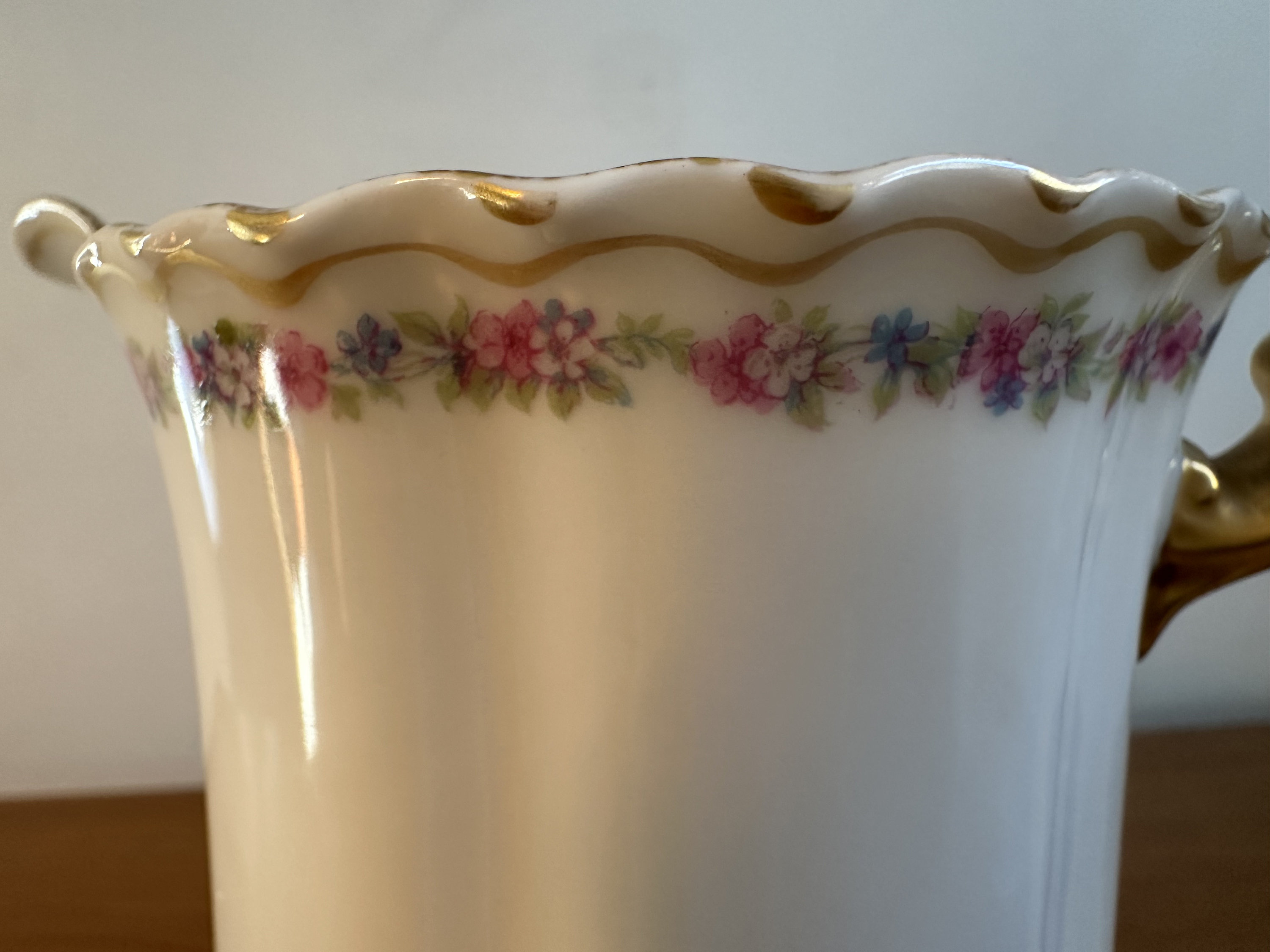 Hand Painted Haviland Limoges Water Pitcher, 24 Karat Gold Trim, C ...