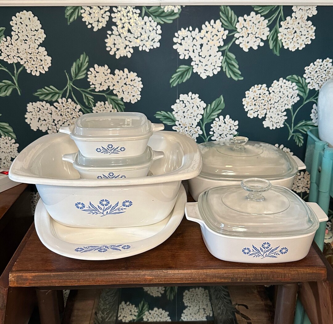 Vintage Cornflower Blue Corning Ware Oven Safe Set - Etsy