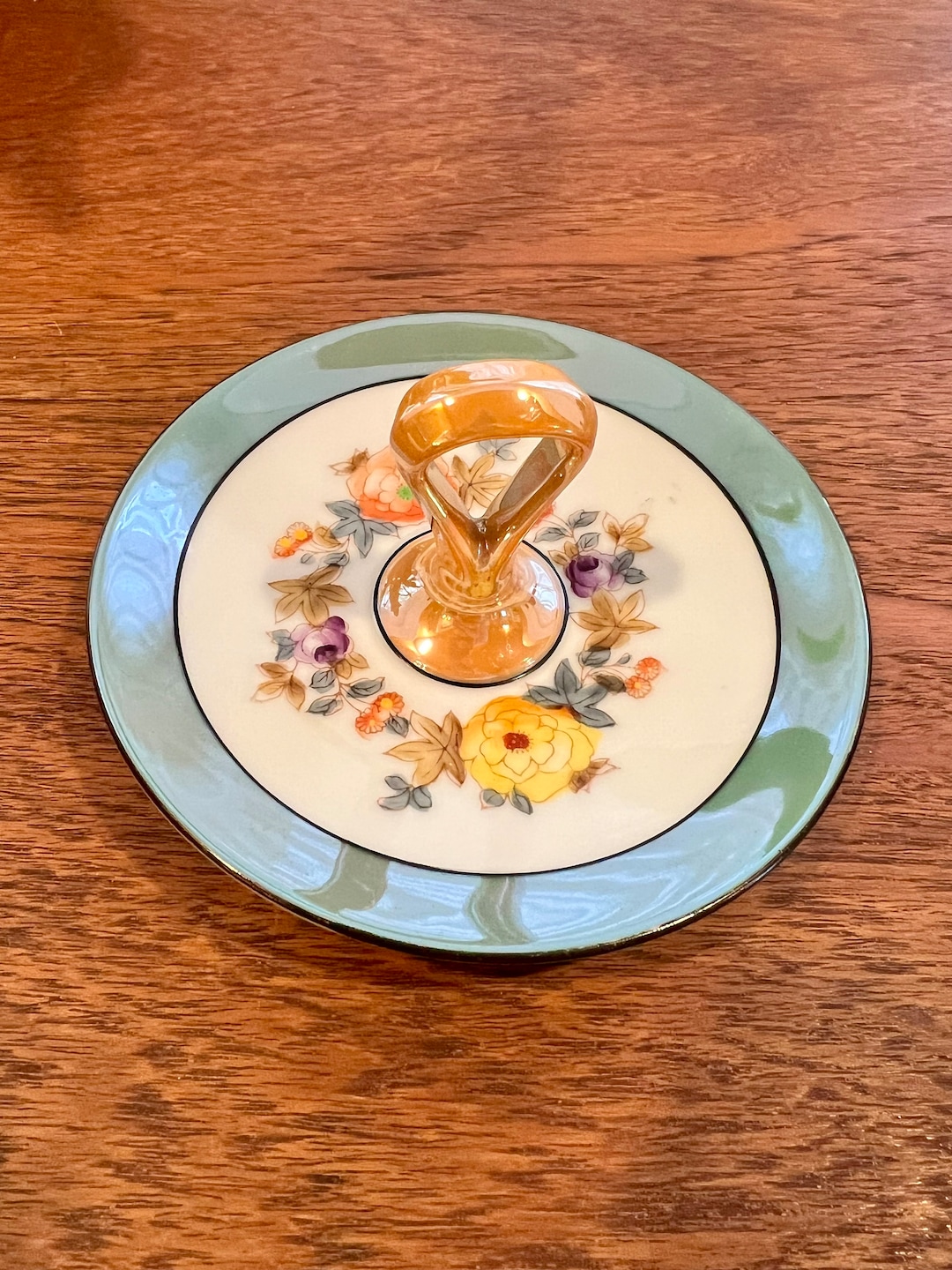 Vintage Noritake Lusterware Hand Painted Floral Dish - Etsy