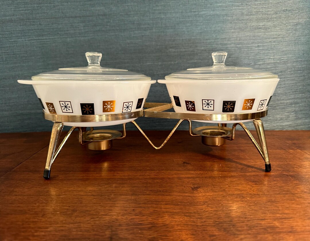Vintage 1960s Mid Century Modern Inland Glass Works Lidded Pots and ...