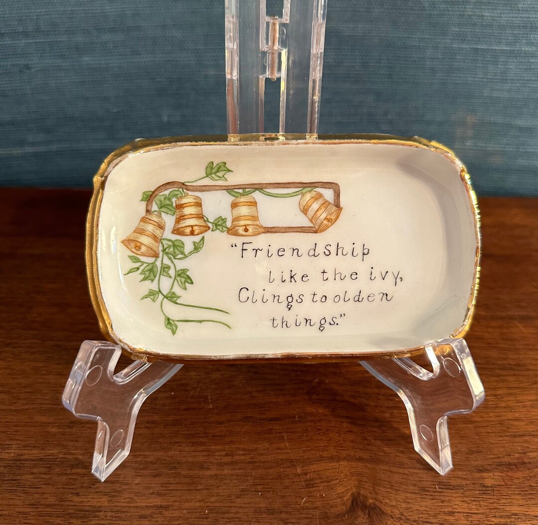 1920s Hand Painted Ceramic Jewelry Tray: Antique Friendship Gift - Etsy