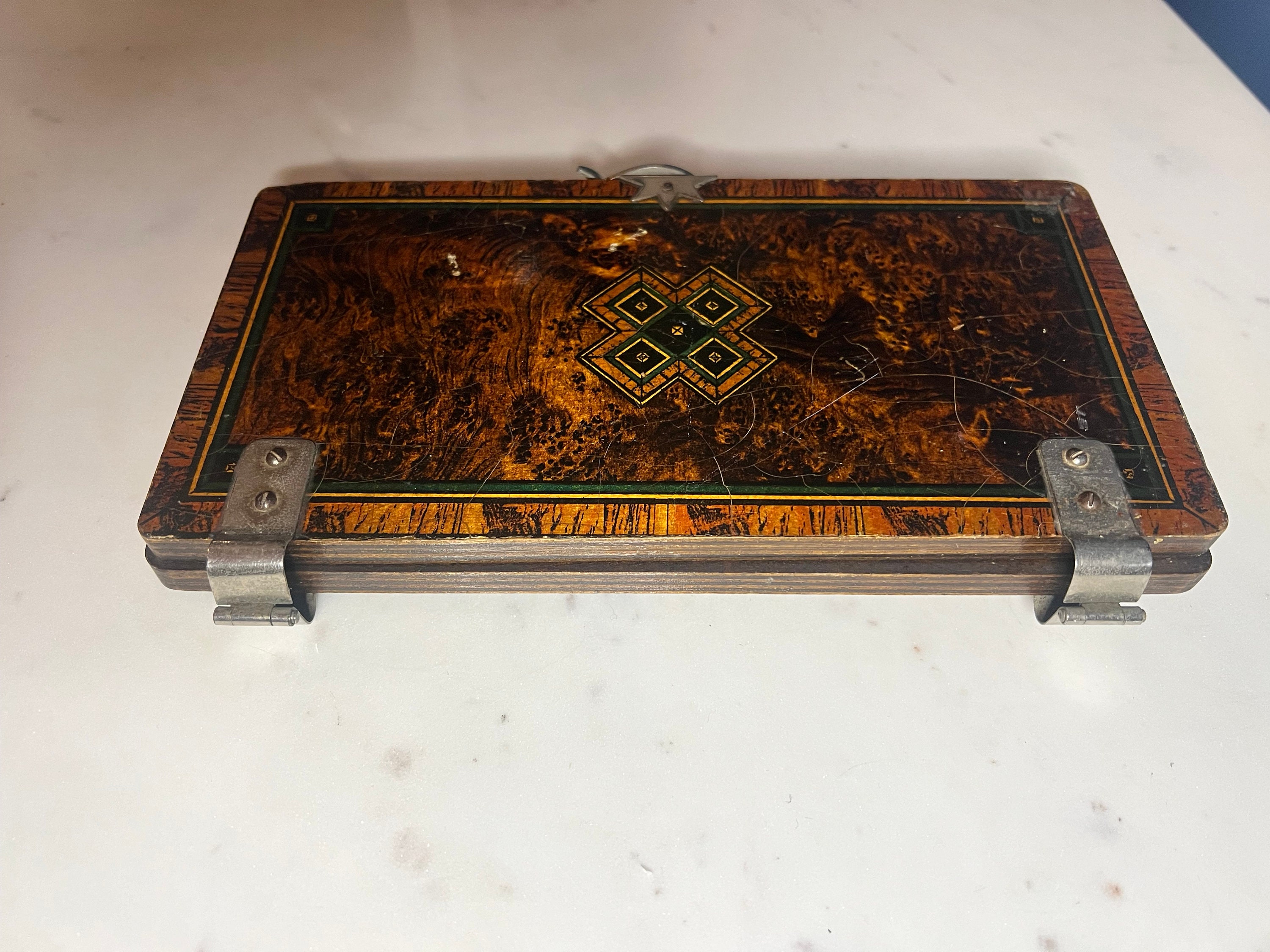 Vintage 50s Ornate Wooden Lacquered Acme Tie Press With Cameronians ...