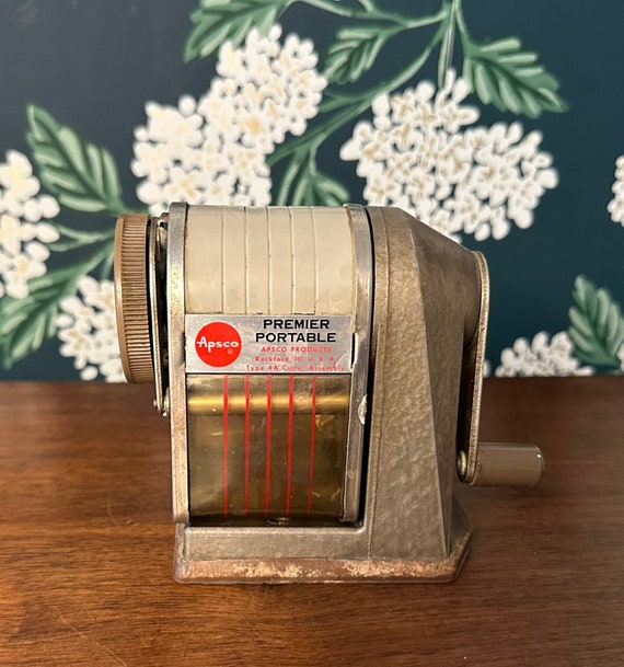 1960s Vintage Premier Portable Pencil Sharpener by Apsco Products Inc. Etsy UK
