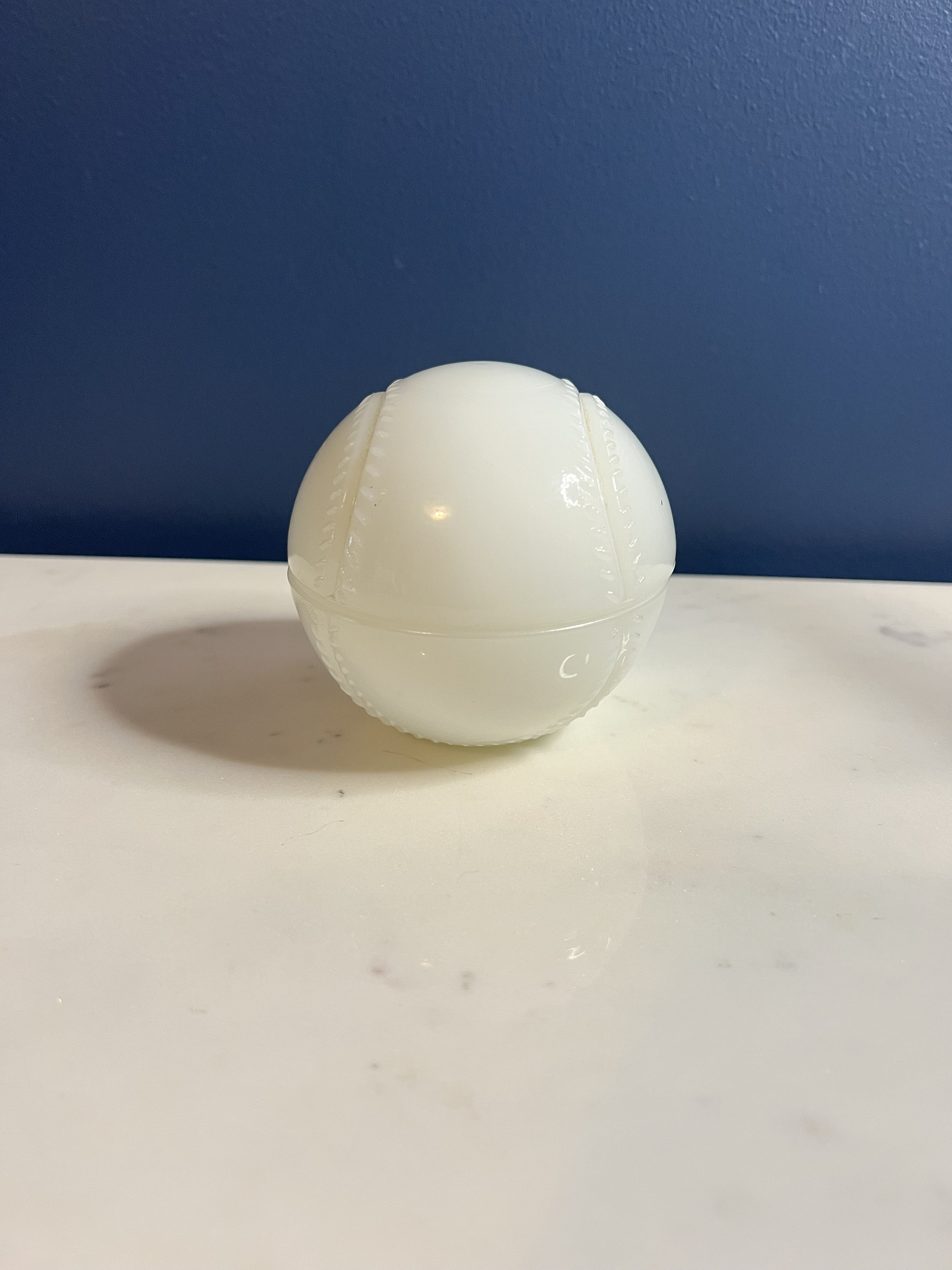 Vintage Milk Glass Anchor Hocking Baseball Covered Dish Trinket - Etsy