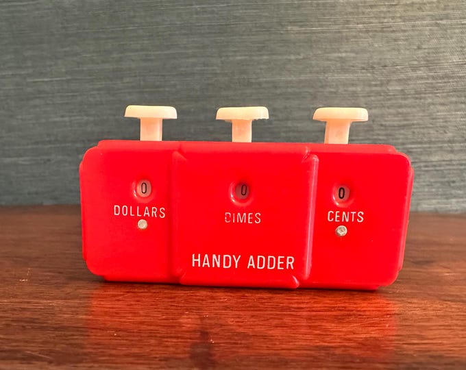 Vintage Handy Adder Red Plastic Manual Coin Counter - Etsy