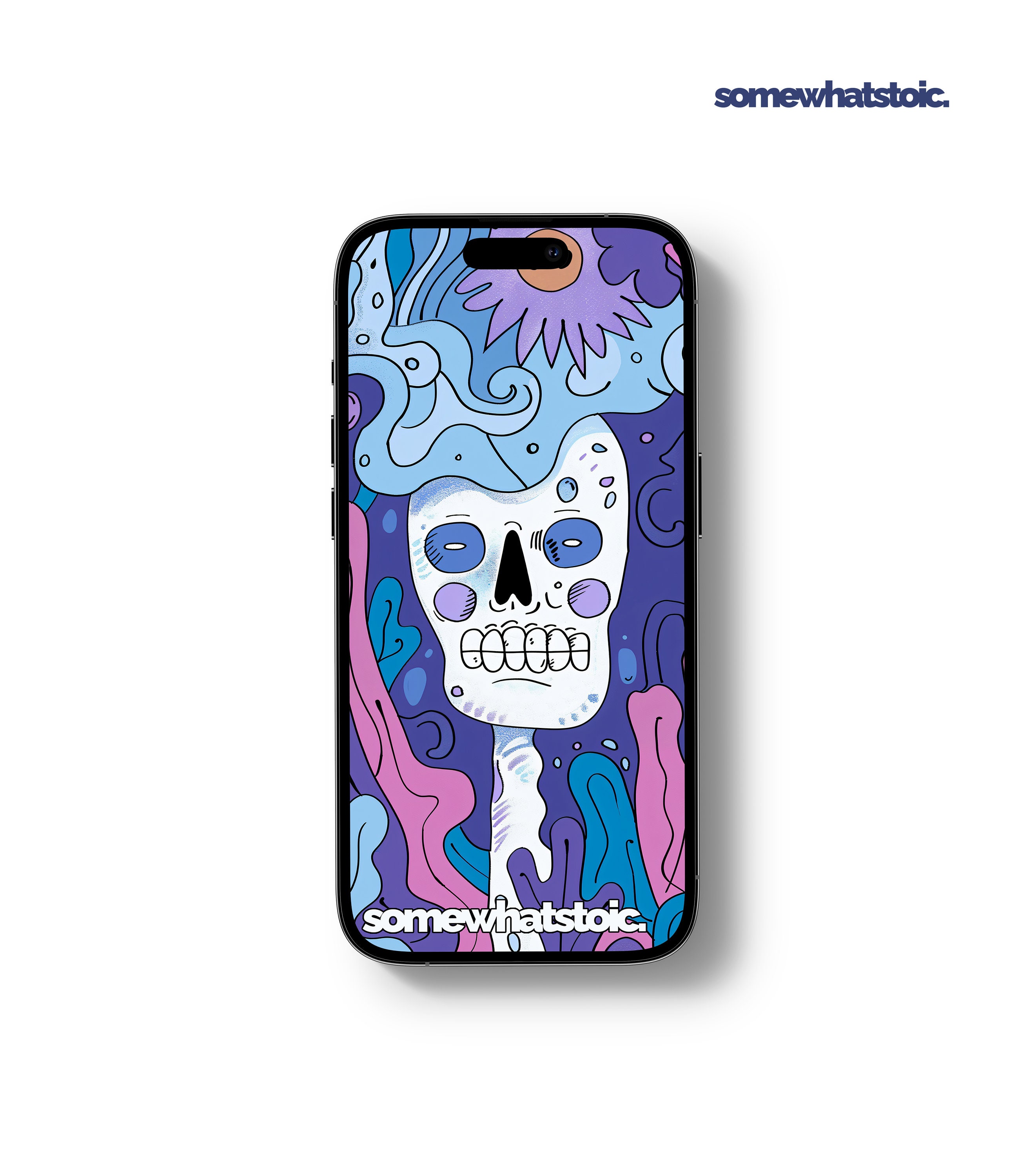 Purple Trendy iPhone Wallpaper, Stoicism-inspired Phone Digital ...