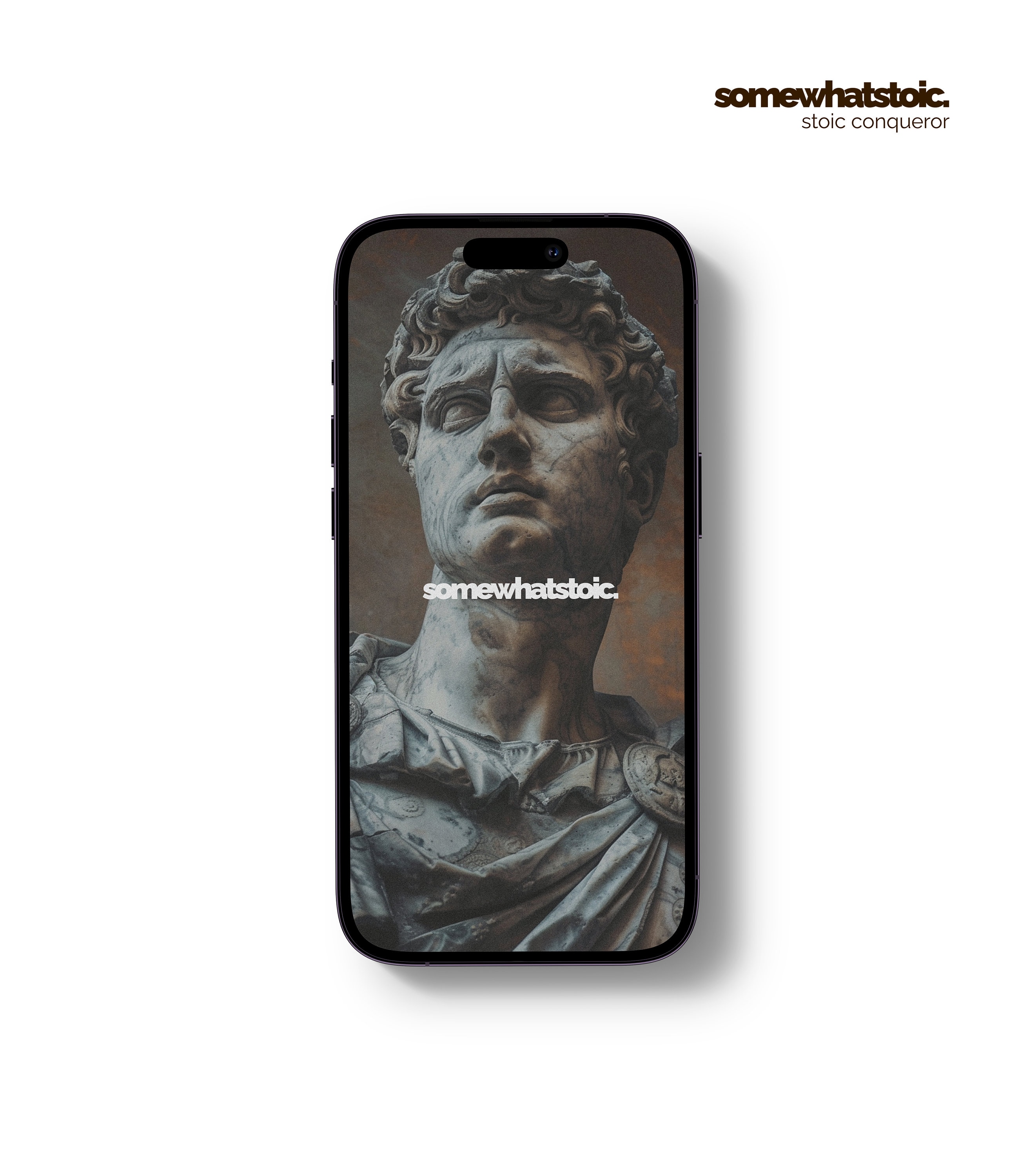 4 Stoic Phone Wallpaper, Greek Marble Statue, Dark Aesthetic Phone Lock ...