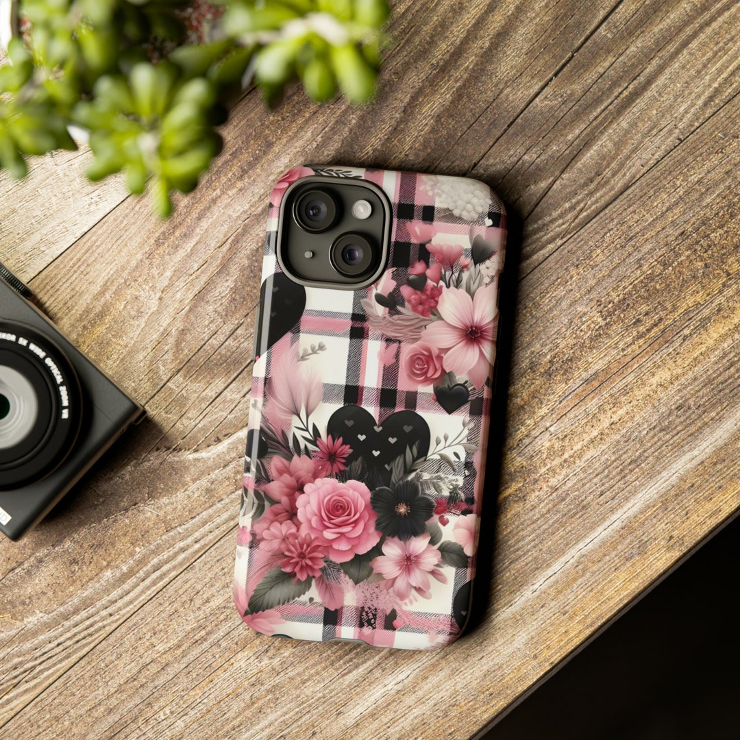 FLOWERS & PLAID Iphone, Samsung Galaxy, and Google Pixel Phone Cases - Etsy