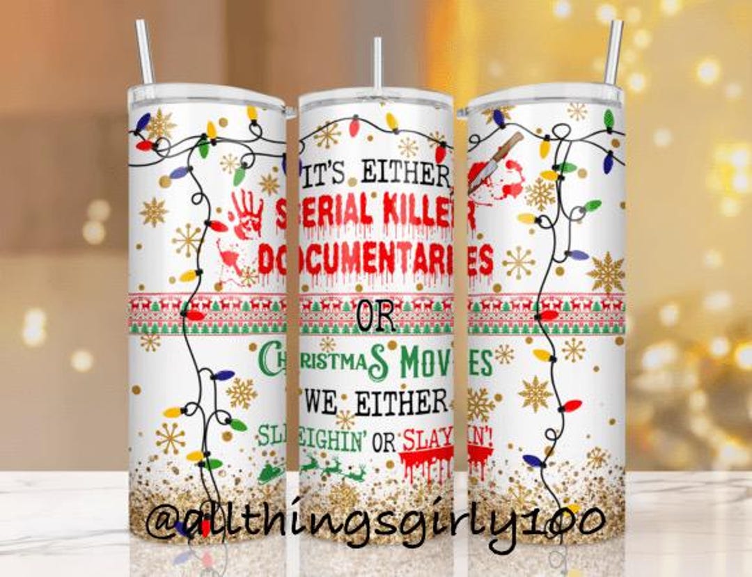 Serial Killer Christmas Tumbler Wrap PNG Graphic - Etsy