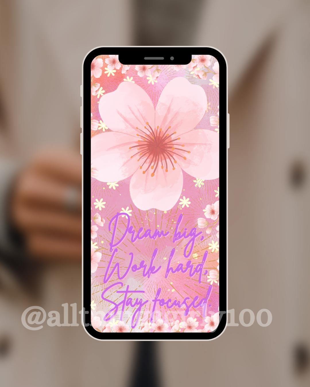 Dream Big, Work Hard, Stay Focused Phone Wallpaper - Etsy