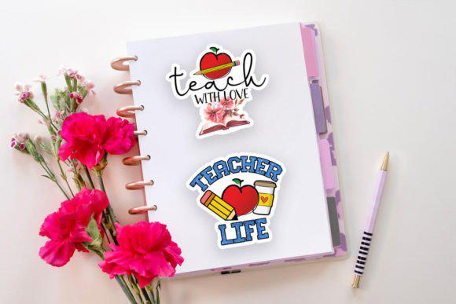 Teacher Stickers Bundle I Teacher PNG Graphic - Etsy
