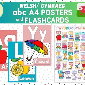 Welsh Learning Flash Cards - Etsy