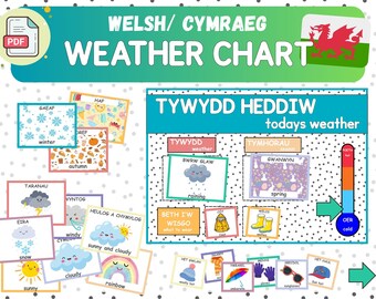 WELSH CYMRAEG Classroom Calendar Chart, Interactive Learning Bulletin ...