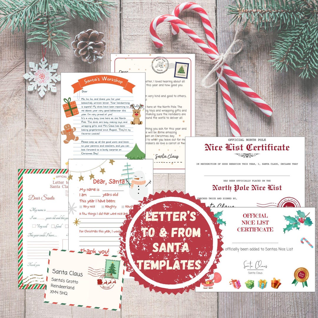 Letter to Santa/ Santa Reply/ Santa Certificate/ Printable Letters ...