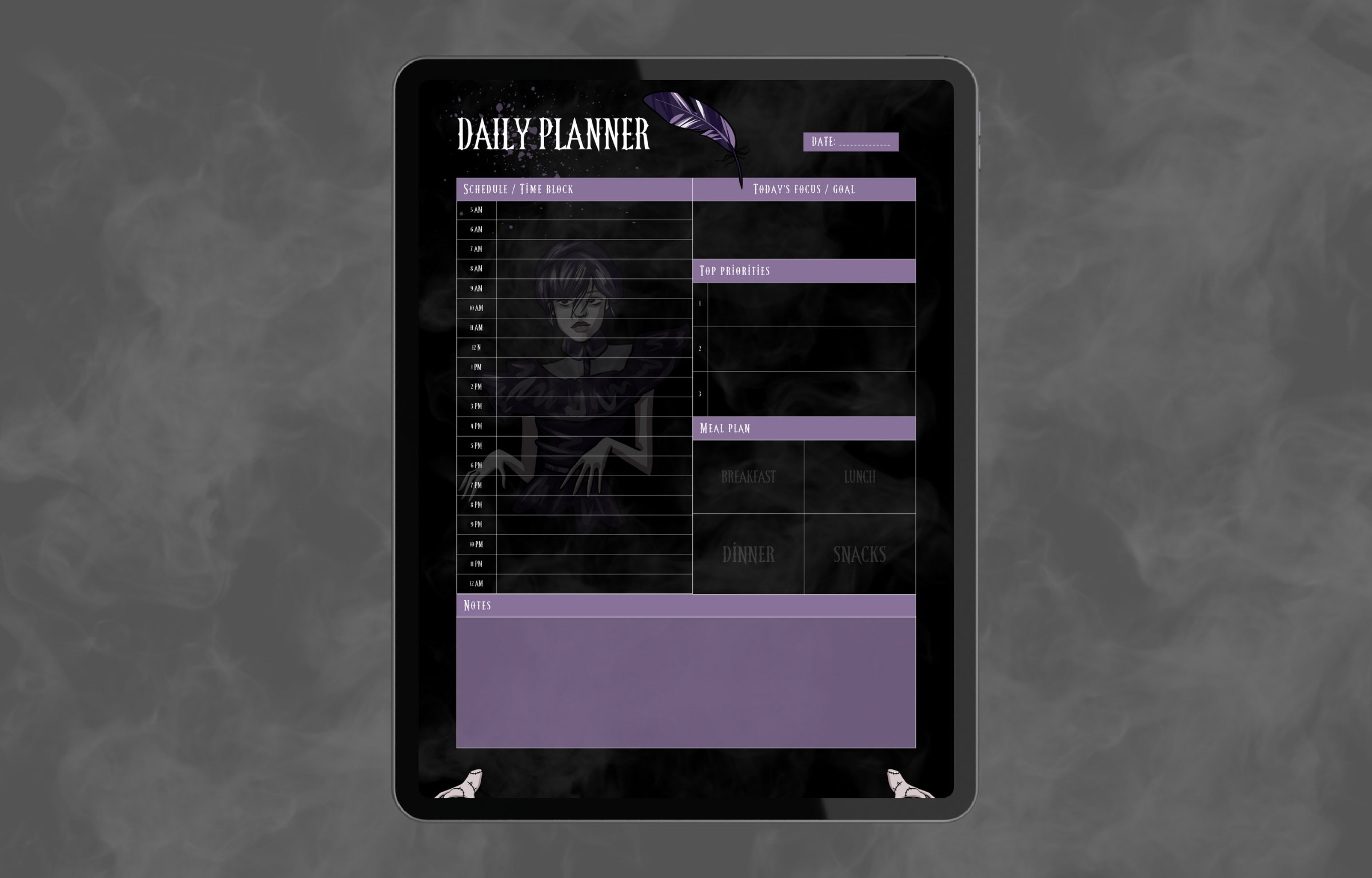 Wednesday Planner | Goodnotes Planner | Undated Planner | Digital ...