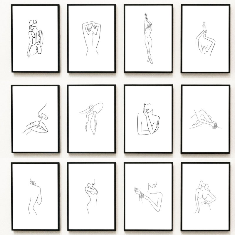 Woman Outline Art - Etsy