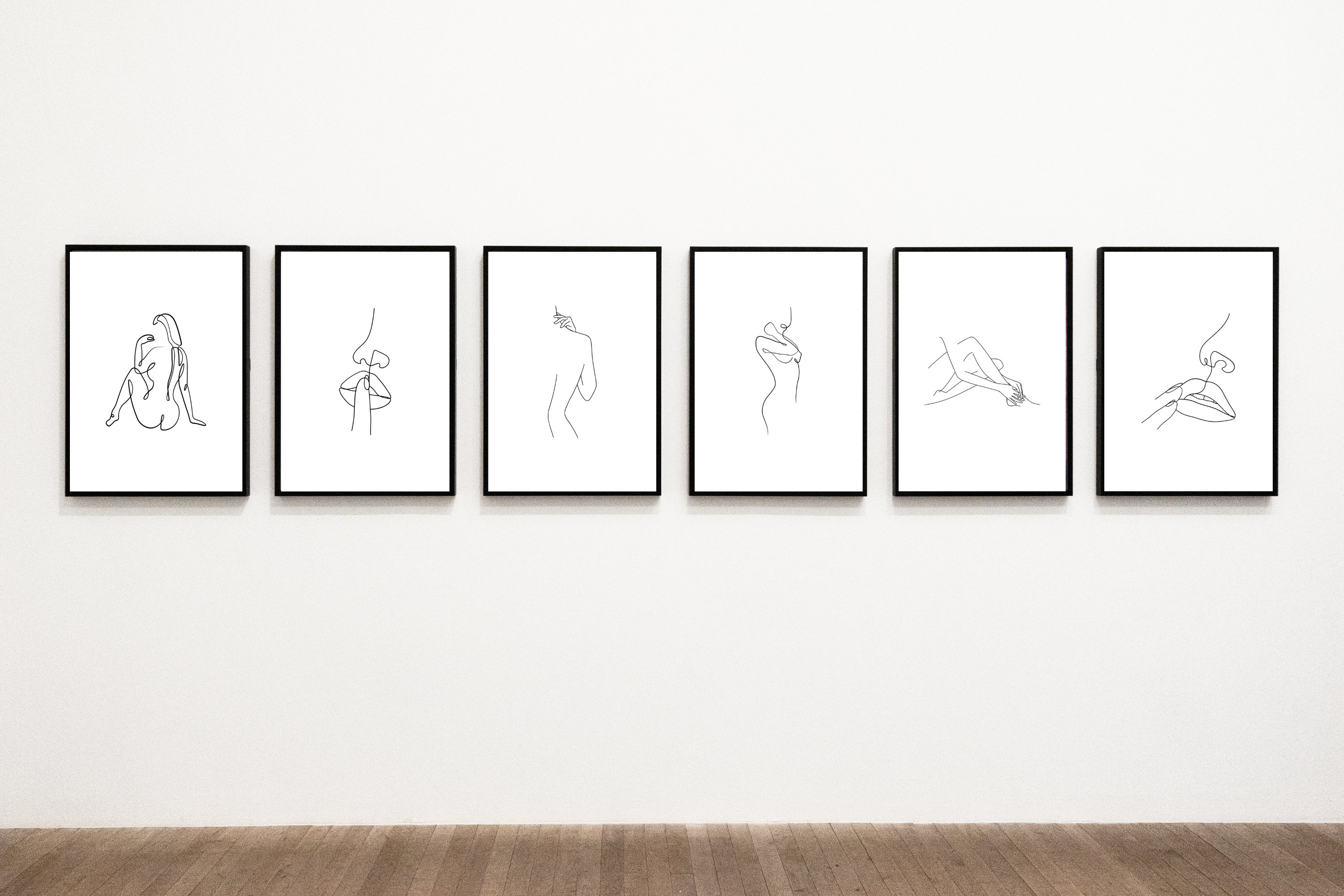 Set of 40 Woman Body One Line Art Prints: Minimalist Home Decor ...