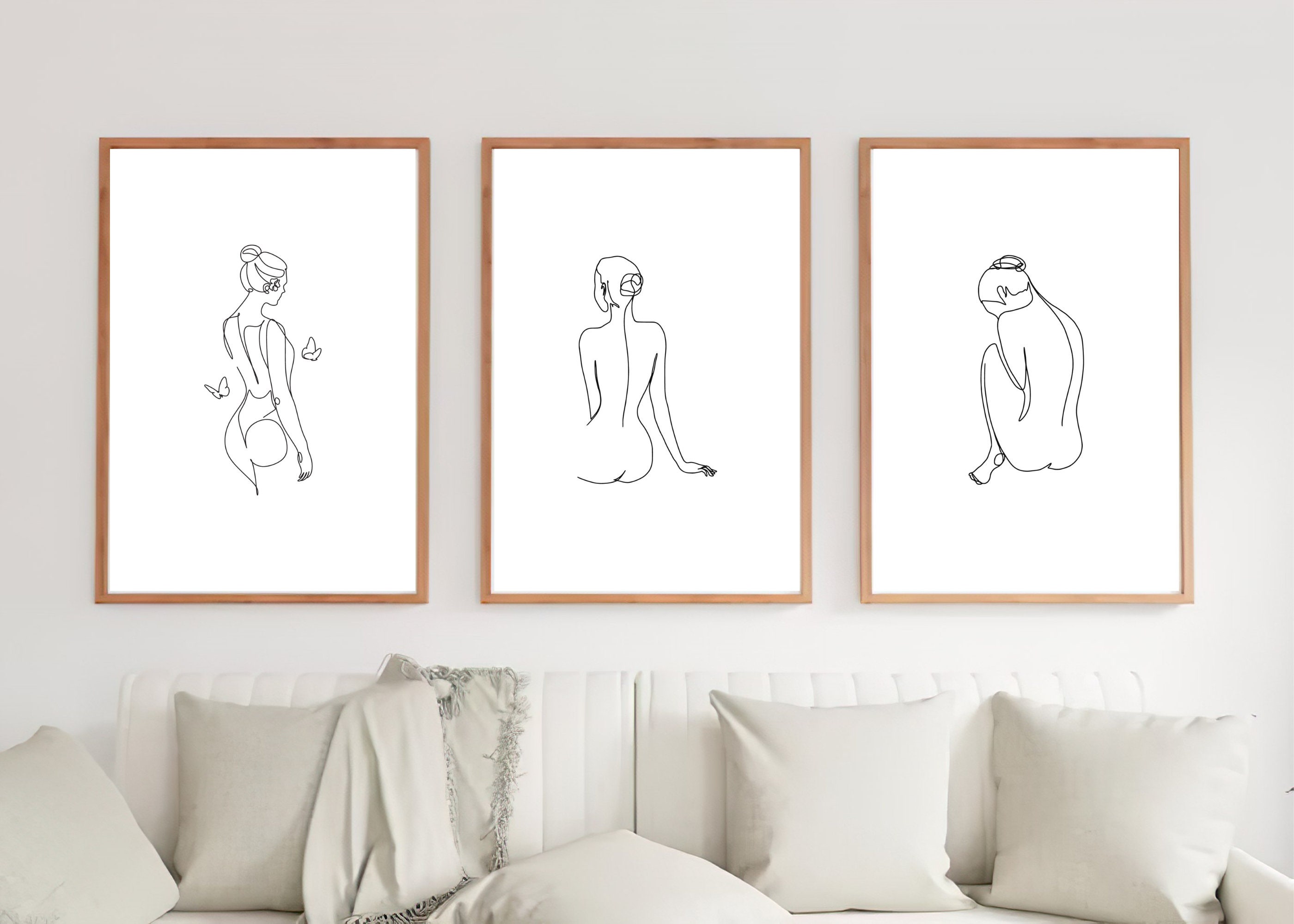 Set Of 40 One Line Art Woman Body Continuous Line Art Etsy Canada