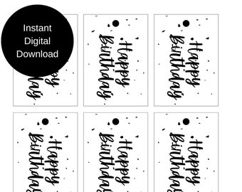 Happy Birthday Gift Tags - Etsy