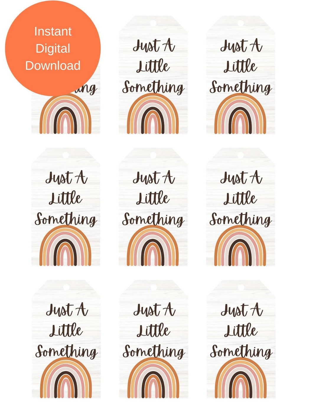 Just A Little Something Printable Gift Tags - Etsy