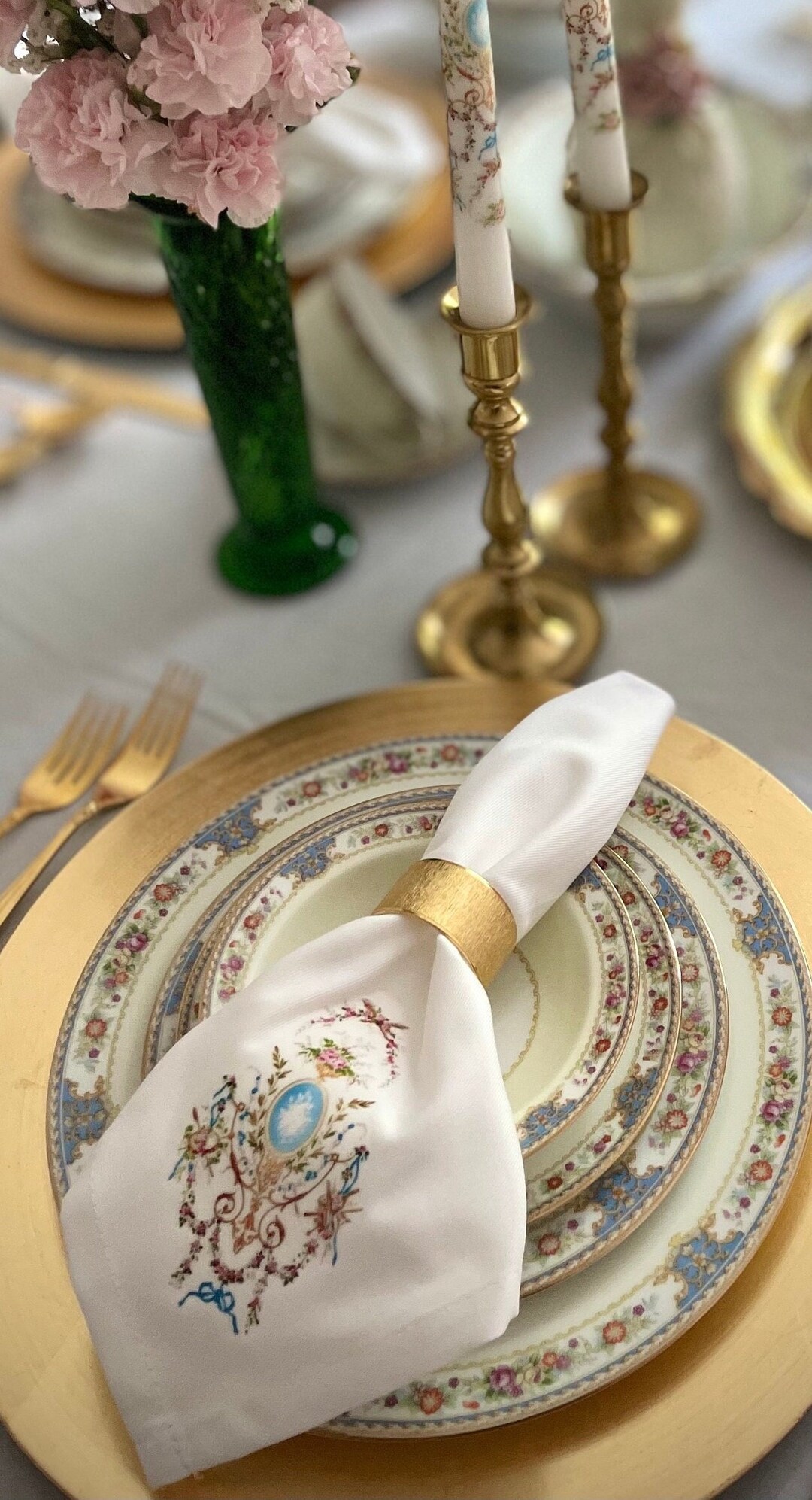 Preety Princess Cloth Napkins / Dinner Napkins / Formal Dining / High ...