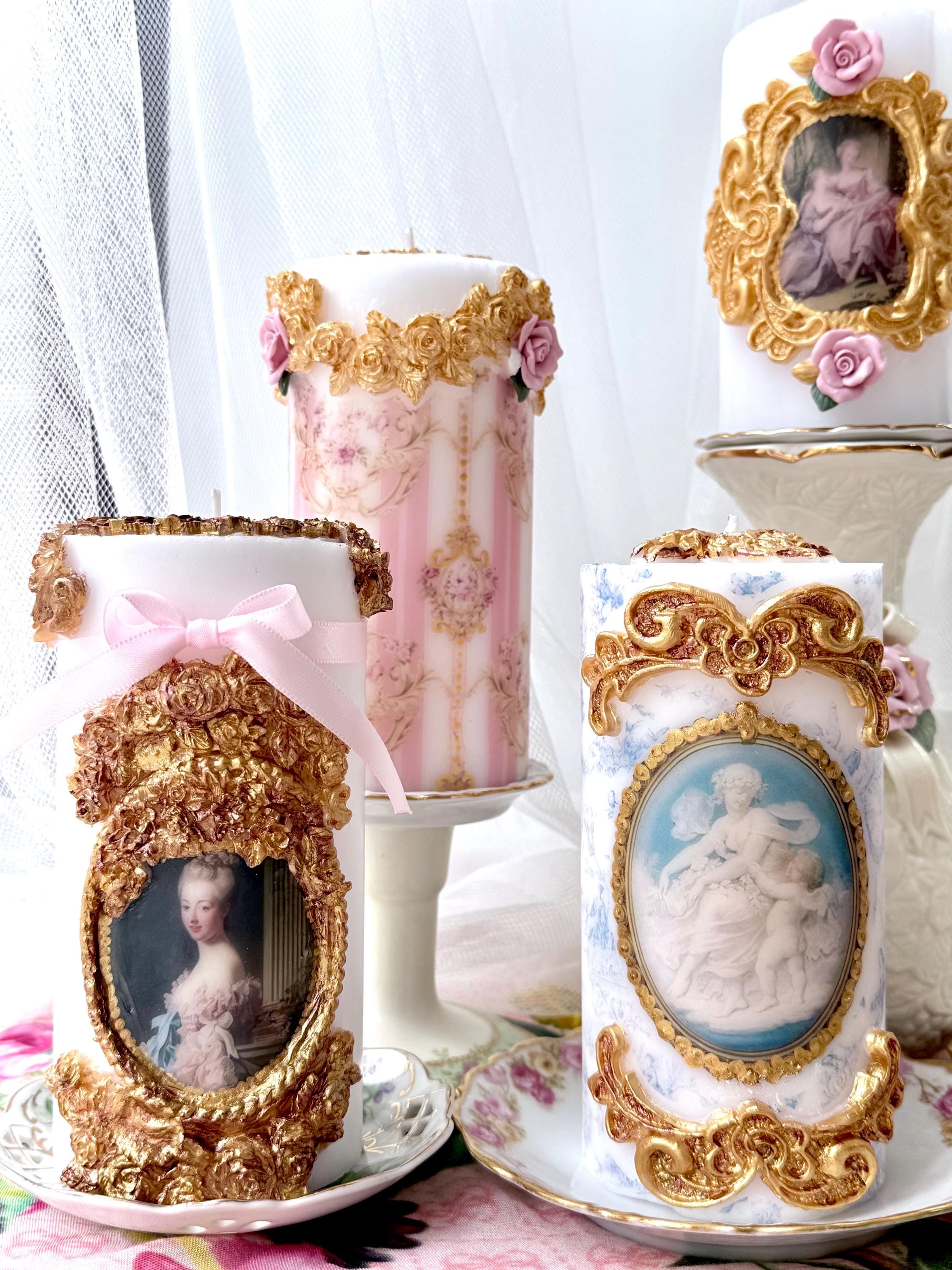 Rococo Pillar Candles, Decorative Candles - Etsy