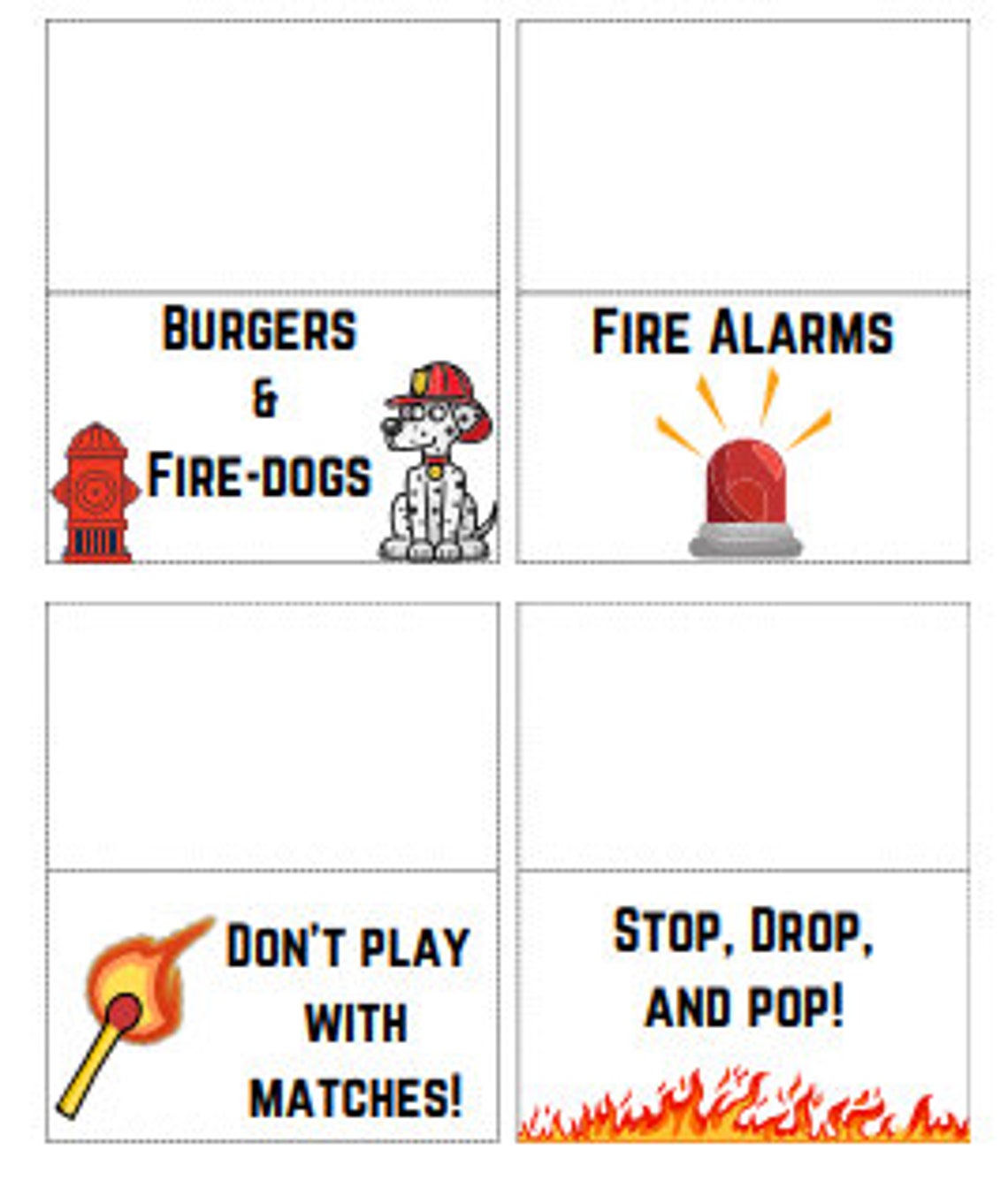 Firefighter Party Food Labels- Digital Download - Etsy