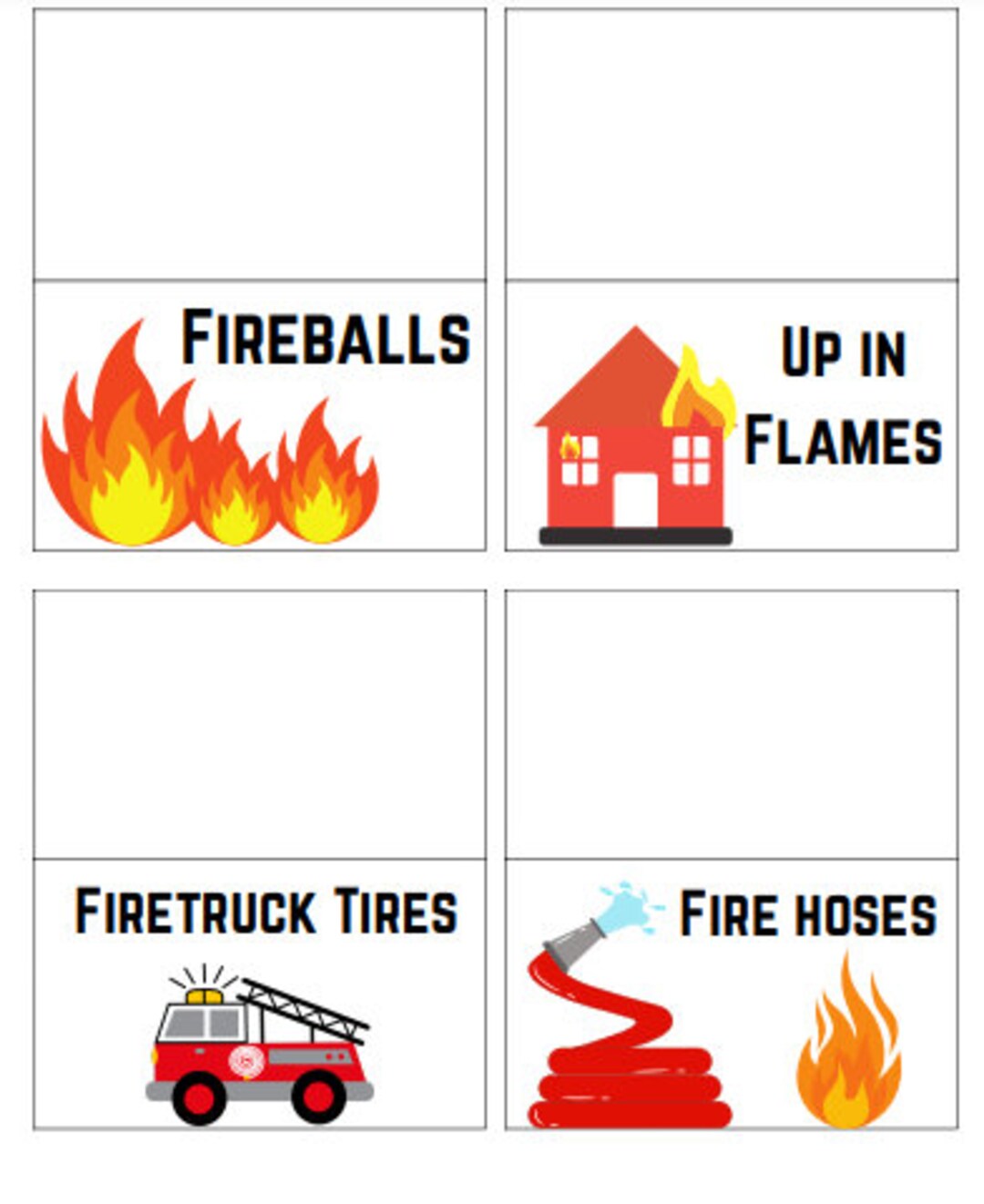 Firefighter Party Food Labels- Digital Download - Etsy