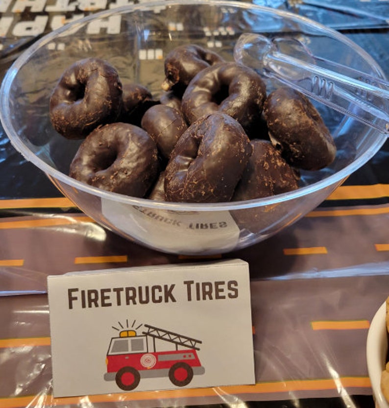 Firefighter Party Food Labels- Digital Download - Etsy