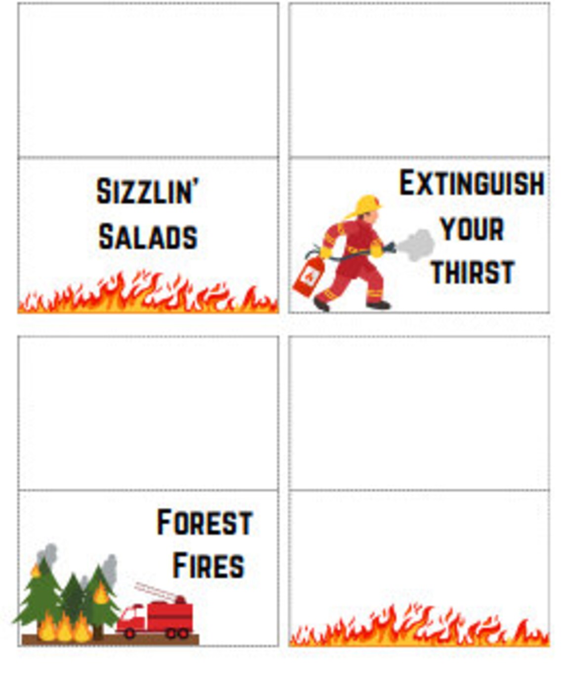 Firefighter Party Food Labels- Digital Download - Etsy